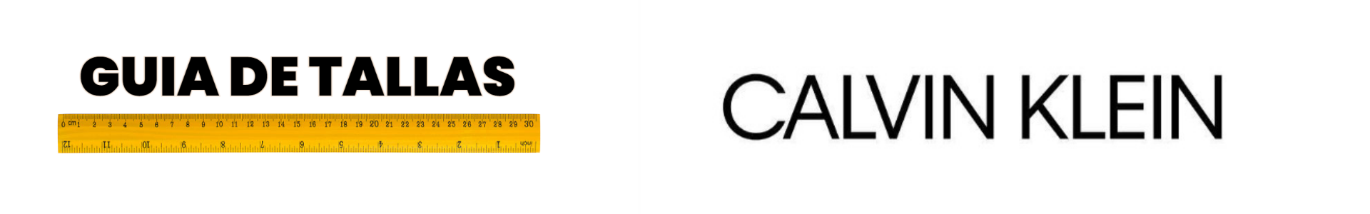 Guia tallas Calvin Klein | equivalencia de tallas | ecool